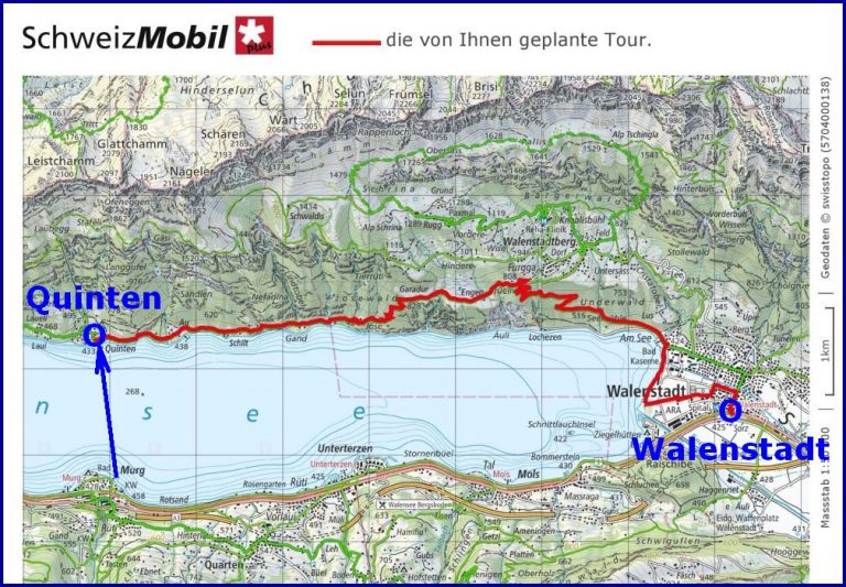 Von Quinten nach Walenstadt, dem Walensee entlang (SG) – Wandern mit ...
