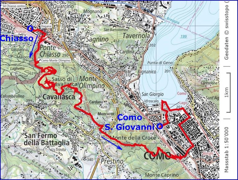 MITTWOCH: Chiasso – Como (TI / IT) – Wandern mit Freunden
