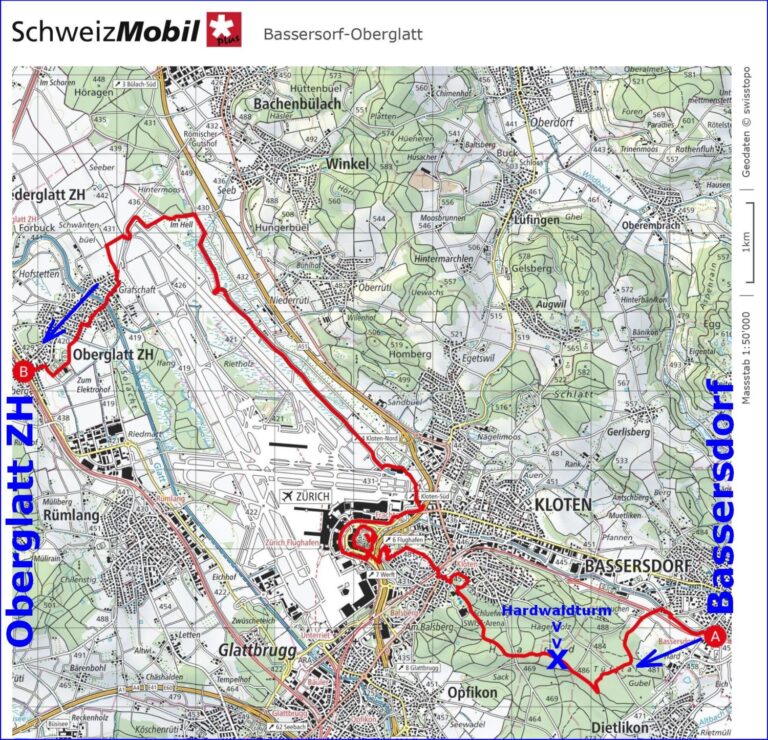 MITTWOCH: Zum neuen Hardwaldturm / Bassersdorf – Kloten – Oberglatt ...